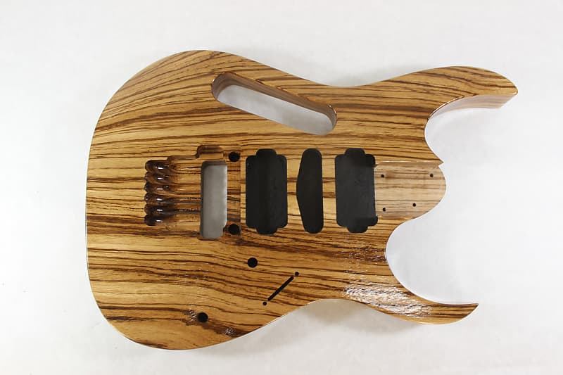 Finished Zebrawood 6 string HSH Root Beer Jem body fits | Reverb