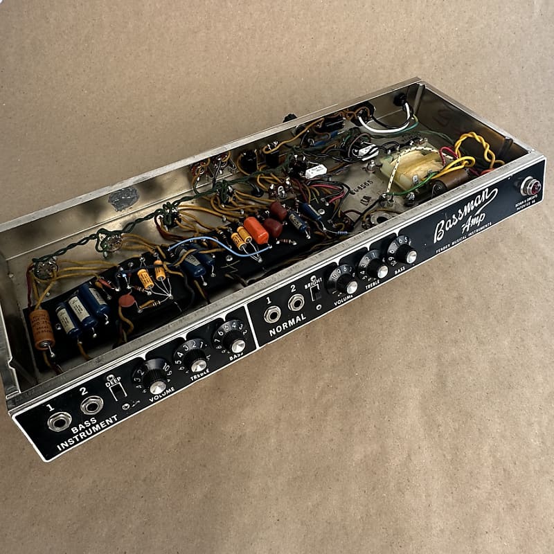 1965 Fender Bassman blackface amp chassis transformer | Reverb