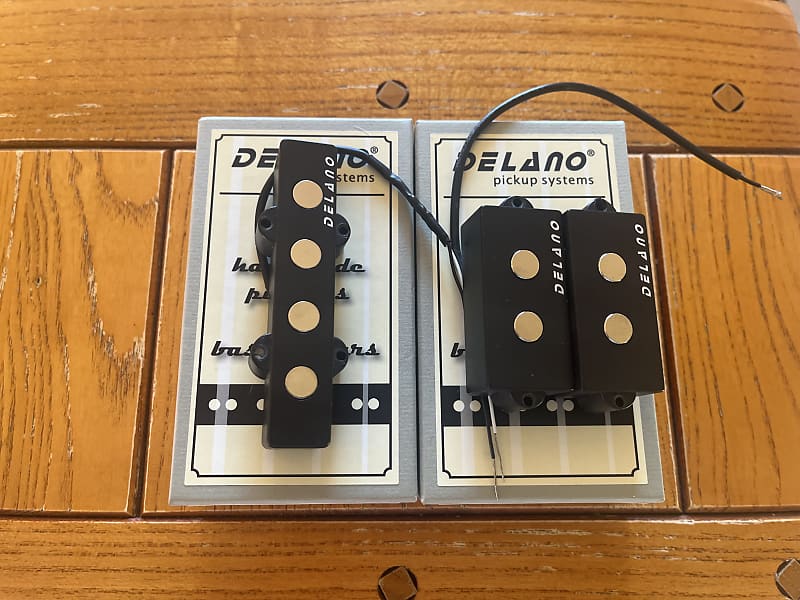 Delano MVC4 FE/M2 4 String PJ Bass Pickup Set - Black | Reverb