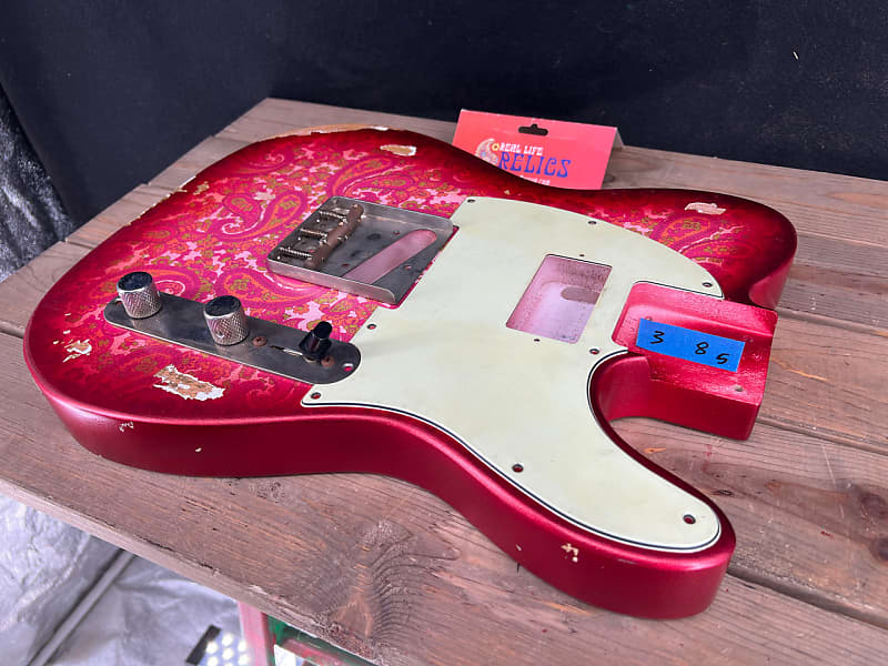 Real Life Relics Custom Class Tele® Body Pink Paisley Red | Reverb