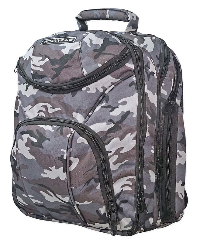 Rockville Travel Case Camo Backpack Bag For Denon MC2000 DJ | Reverb