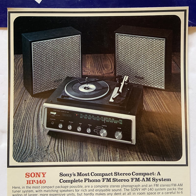 Sony HP-140 1971 dealer sheet | Reverb