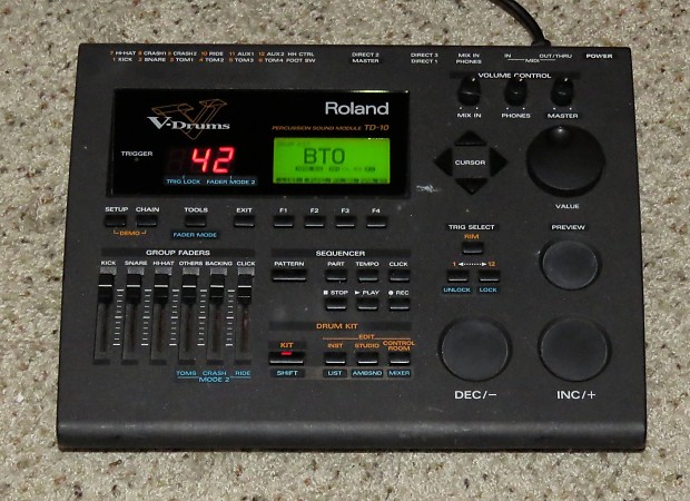 Roland TD-10 V-Drums Electronic Drum Module w/TDW-1 Expansion | Reverb