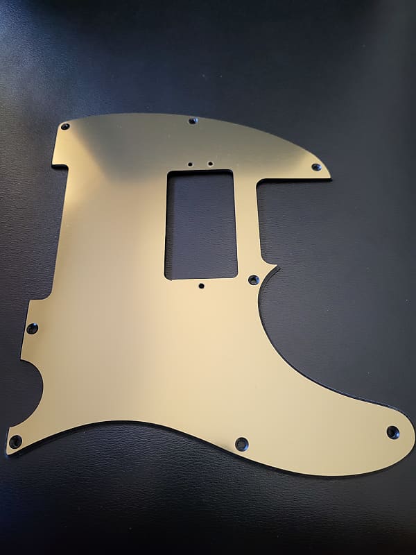 Fender Telecaster Pickguard Brushed Gold- w/humbucker at neck | Reverb