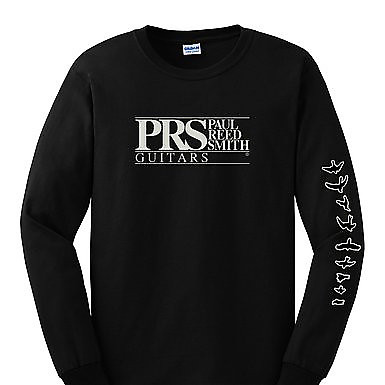 PRS Long Sleeve Black Logo T, Large | Reverb