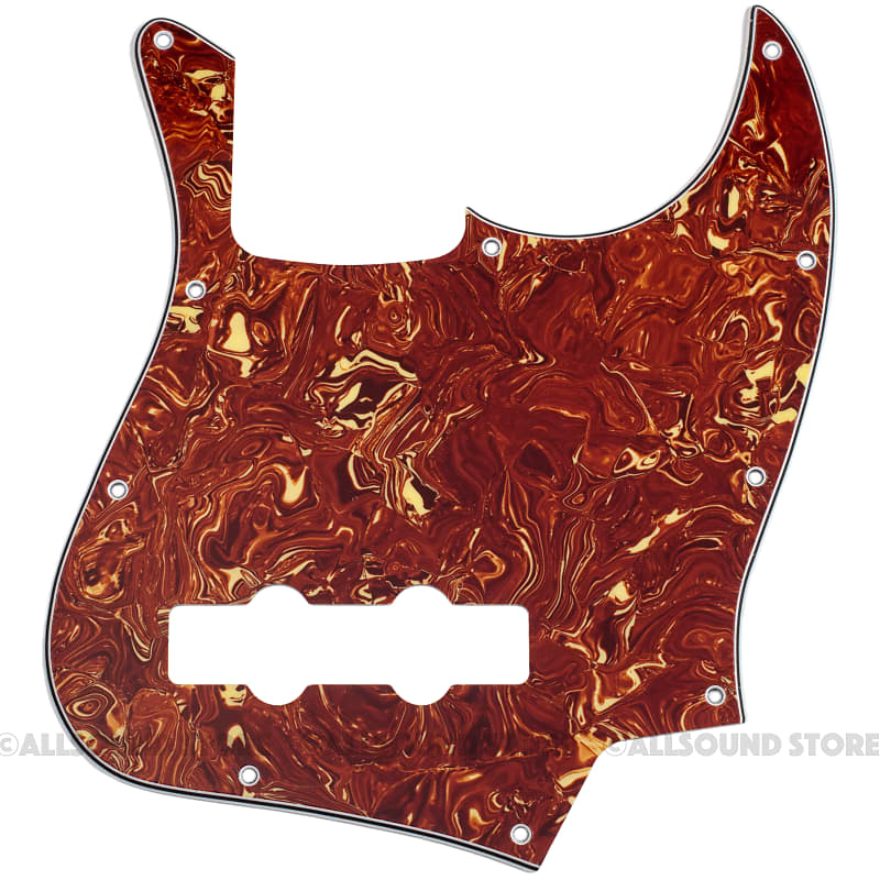 4-Ply RED TORTOISE Pickguard for Fender® 4-String Jazz Bass | Reverb