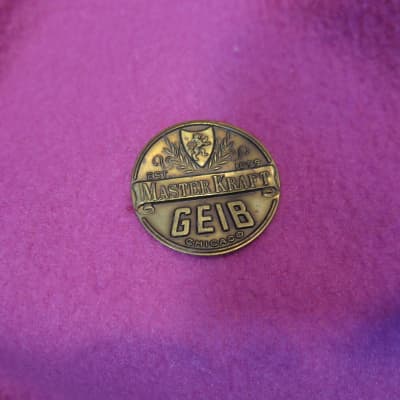 vintage 1930's 1940's GEIB case logo for archtop Gibson L5 | Reverb