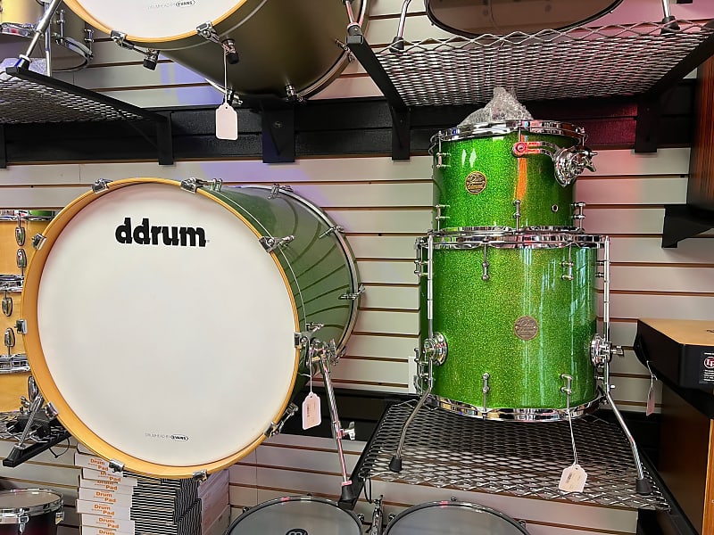 ddrum Dios Maple 3 Piece Shell Kit - Emerald Green Sparkle | Reverb