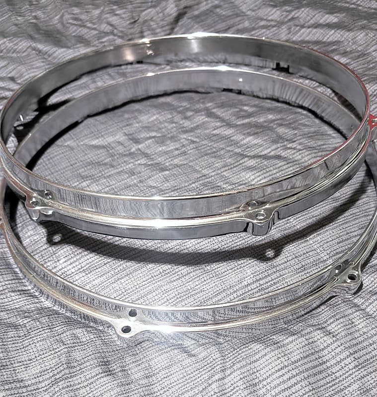Pair of Tama 12" Artstar Custom Die Cast Hoops. 6 Hole Chrome | Reverb