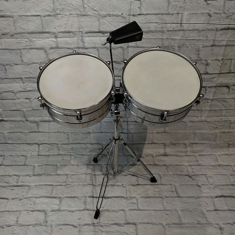 Timbales Set with Cowbell - 14" and 15" | Reverb