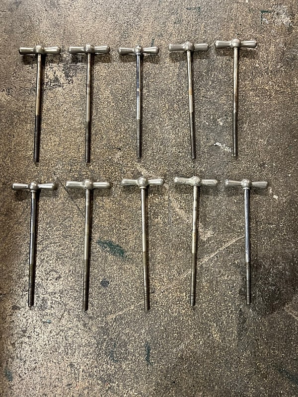 Slingerland 5-1/2" Chrome T Rods 10pk Vintage 1950's #2 | Reverb