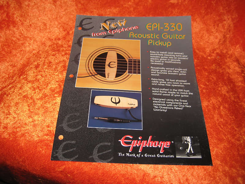 Epiphone EPI-330 Acoustic Guitar Pickup | Reverb