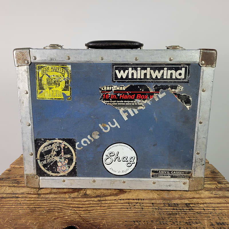 Anvil Attache Briefcase vintage blue with stickers | Reverb