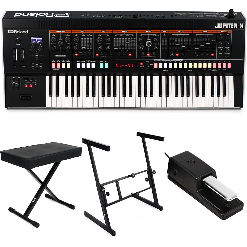 Roland Jupiter-X 61-key Synthesizer Essentials Bundle | Reverb