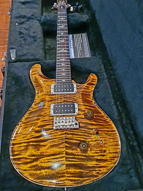 PRS Custom 24 Pattern Thin 2022 Yellow Tiger | Reverb