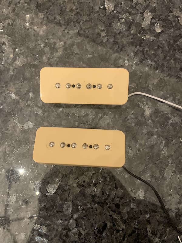 Hand wound P-90 pickups Cream pickup covers | Reverb