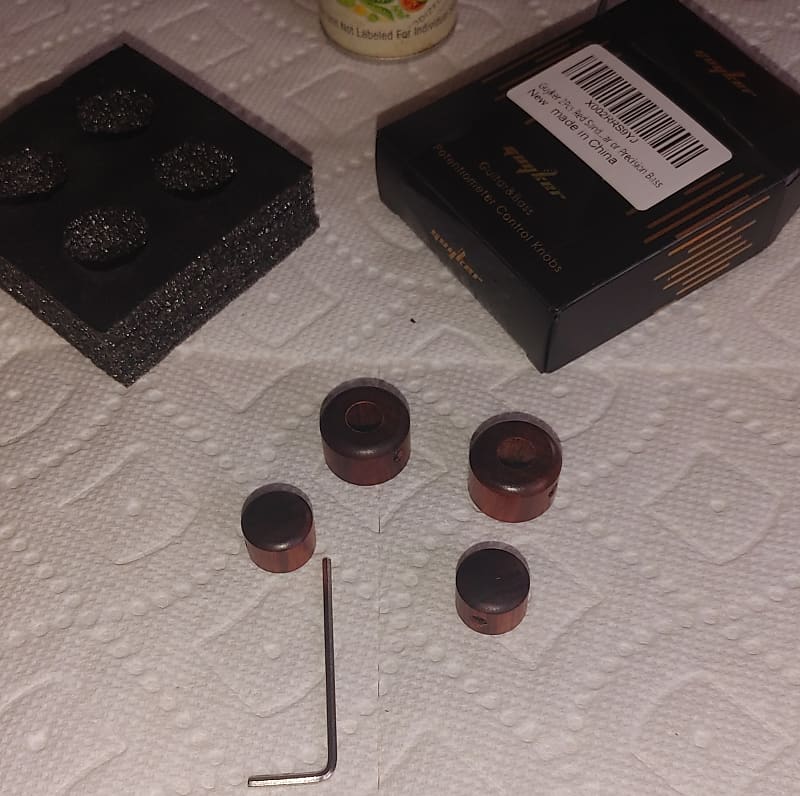 Guyker red wood concentric stacked knobs | Reverb UK