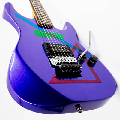 Metallic Purple Partscaster Super Strat Geometric Shapes w/ | Reverb