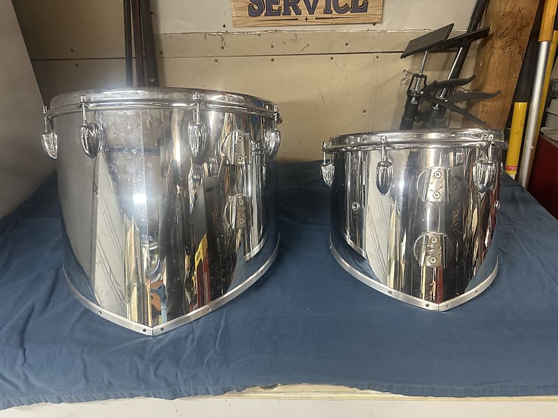 Slingerland Marching Toms ? - Chrome | Reverb