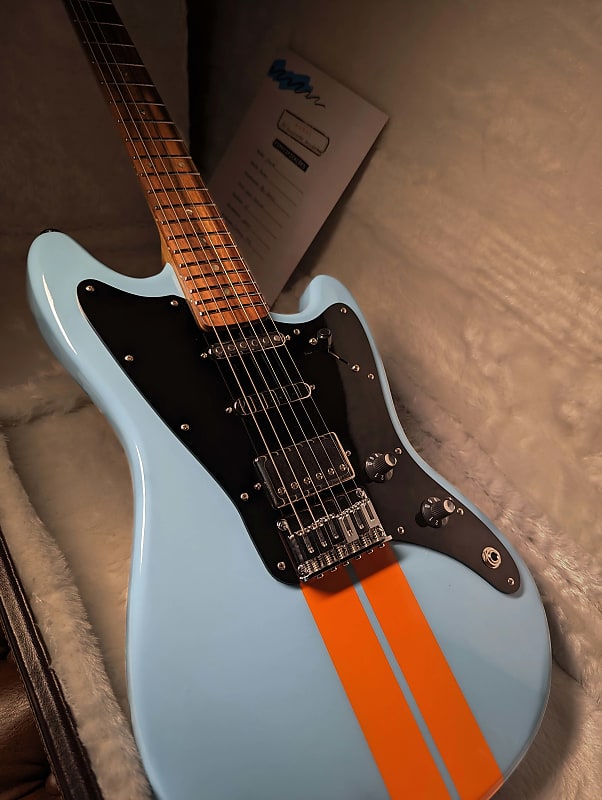 MV Guitars, MBit Musclecaster, Gulf Racing Colors, HSS, | Reverb