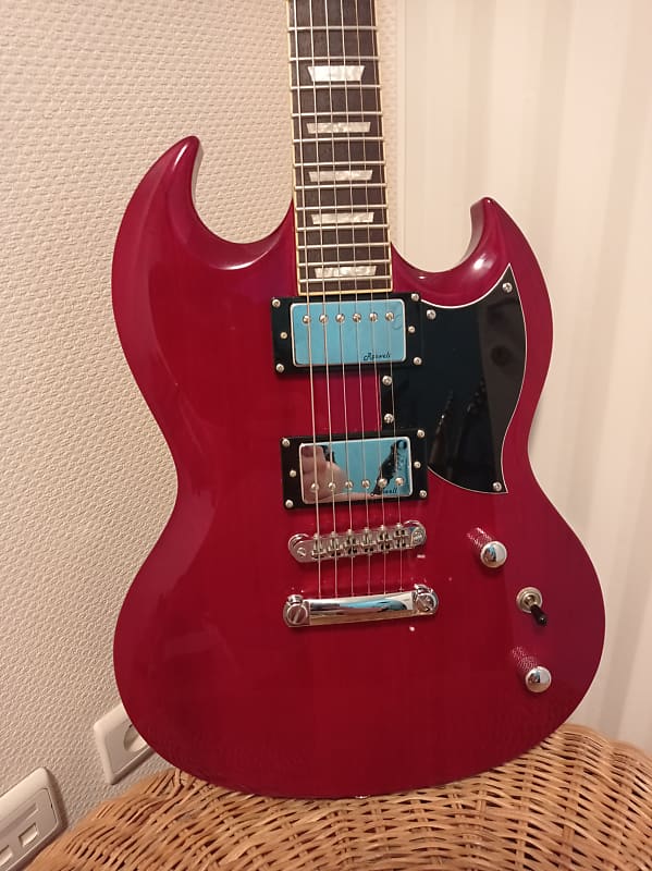 Harley Benton Dc Custom Cherry Red | Reverb UK