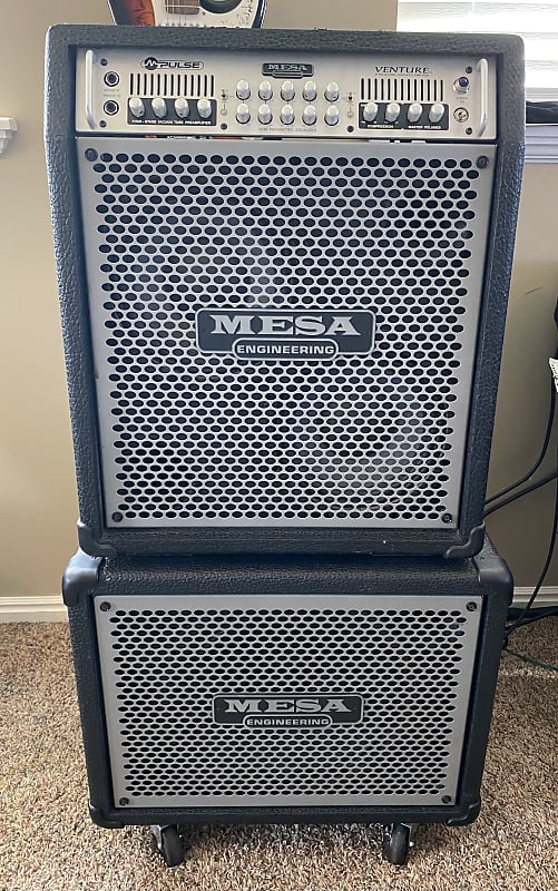 Mesa M-pulse 600W combo amp & 15” lower 2010 Silver and Black | Reverb