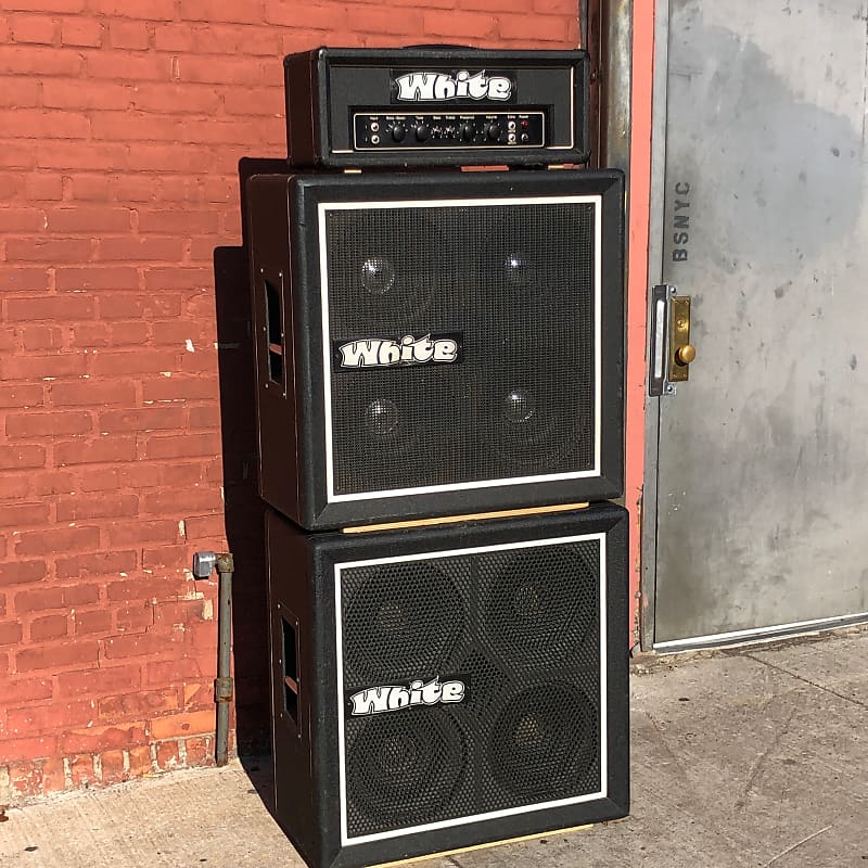 1970s WHITE W100 Full Stack - Guitar Head & 2 4x12 Cabinets - | Reverb