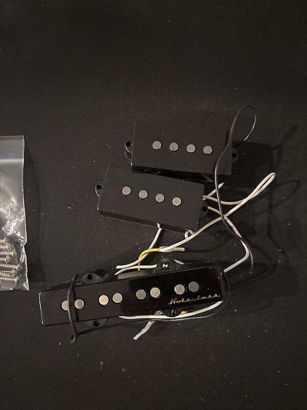 Fender Noiseless PJ Bass Pickup Set - Black | Reverb