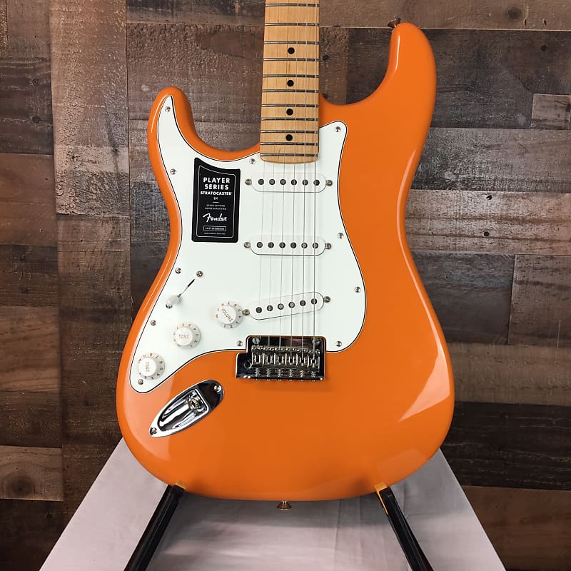 Fender Player Stratocaster Capri Orange Strat LEFTY, Free | Reverb