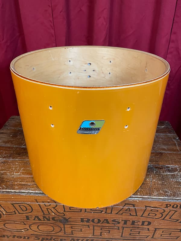 1980s Ludwig 14x16 Concert Tom Drum Shell Gold Silk | Reverb Australia