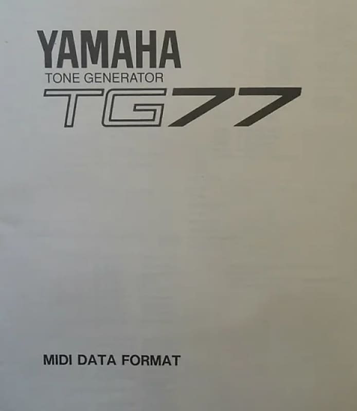 Rare Original YAMAHA 90' TG77 TG-77 SY MIDI DATA FORMAT UK | Reverb