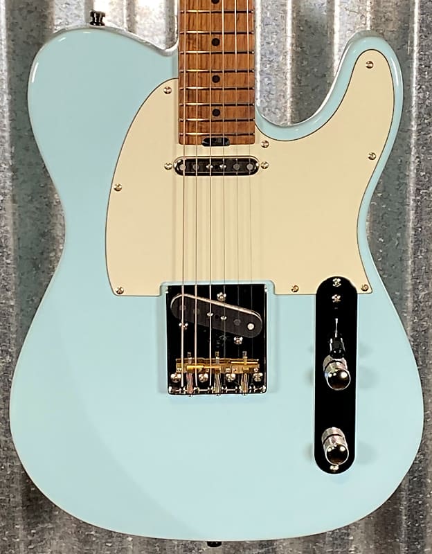 Musi Virgo Fusion Telecaster Matte Baby Blue Guitar #5105 | Reverb