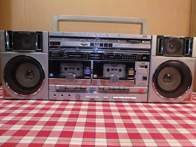 JVC PC W300 Dual Cassette Auto Reverse Boombox 1984 | Reverb