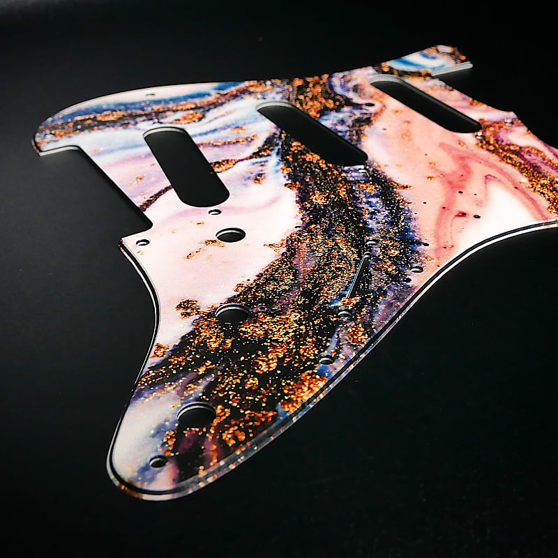 Marble #21 / Fender Strat Pickguard / Custom / Graphic / | Reverb
