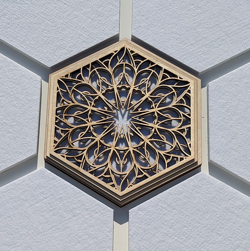 Acoust-Hex - Wood Hexagon Sound Diffuser Acoustic Wall Panel | Reverb