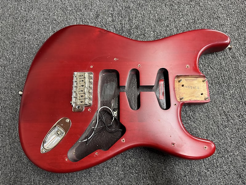 Fender Highway One Stratocaster Body & Bridge - Trans Red | Reverb