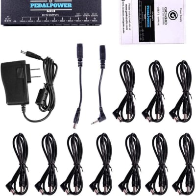 Guitar Pedal Power Supply with 10 DC Output for 9V/12V/18V | Reverb