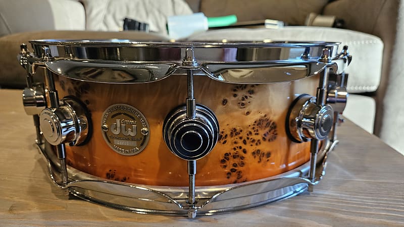 DW 5x14 exotic snare drum mapa burl 2004 - Lacquer | Reverb
