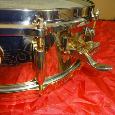 Gretsch 4160G 24K GOLD PLATED SNARE DRUM 1969 - Spun Brass | Reverb