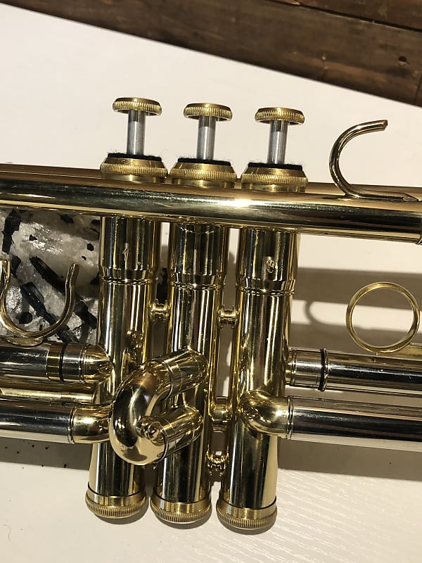 Blessing Trumpet BTR1287 - custom brushed brass accents | Reverb