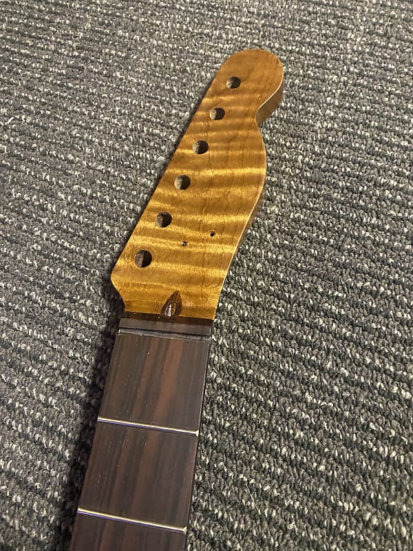 Warmoth Telecaster Neck Flame Maple Rosewood 43mm | Reverb