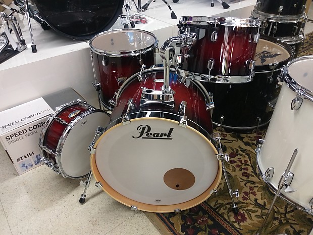 Pearl Decade Maple Gloss Deep Red Burst 4 Piece Shell Pack | Reverb