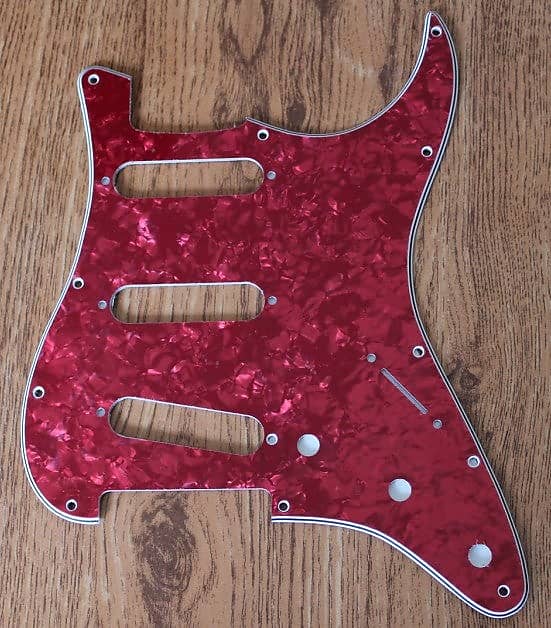 Stratocaster Standard pickguard,Red Pearl,fits fender new | Reverb