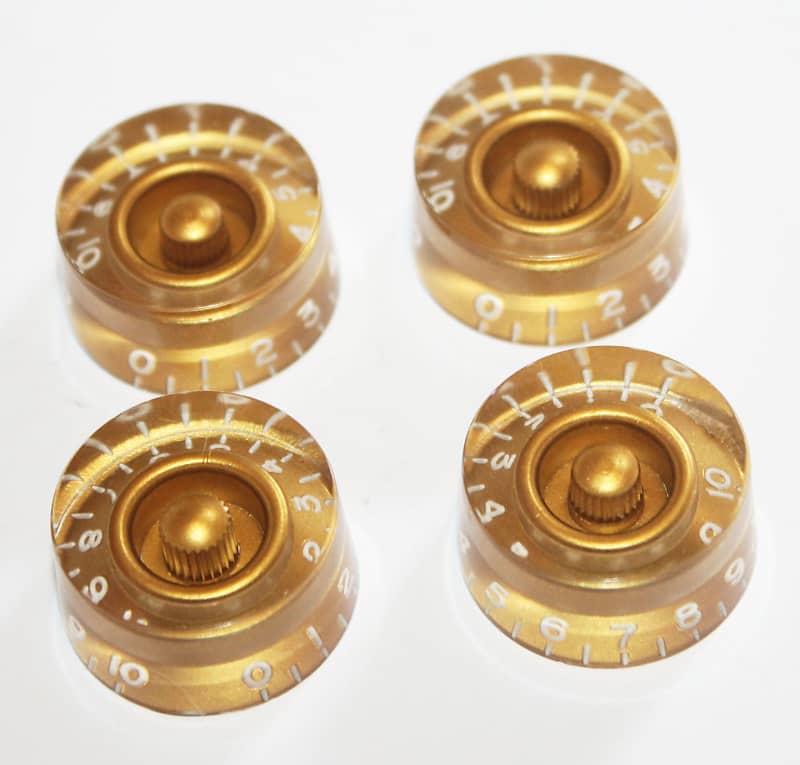 1990's Original Gibson Gold Barrel Speed Knobs New Old Stock | Reverb
