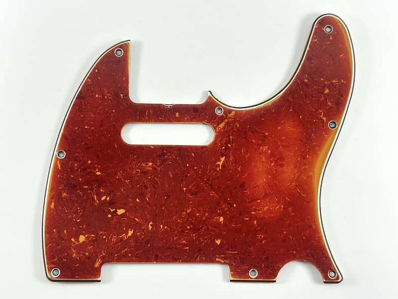 Telecaster Celluloid Top Tortoise Pickguard - Red Tele Guard | Reverb