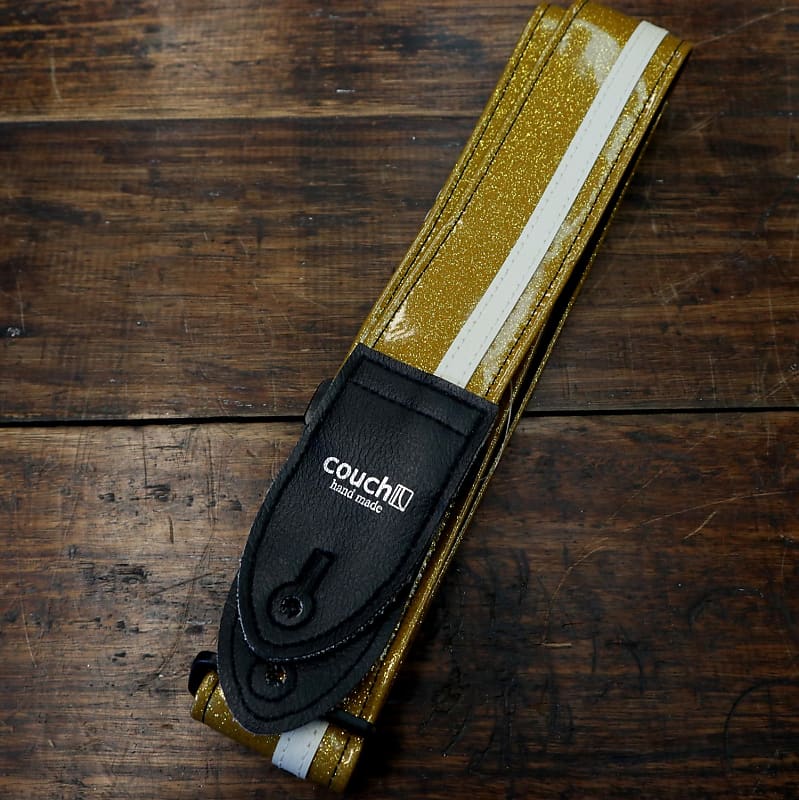 Couch Straps Gold Sparkle w/ White Racing Stripe | Reverb Australia