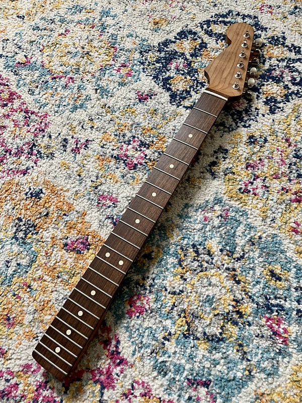 Warmoth Roasted Maple Jazzmaster Neck Reverse Headstock & | Reverb