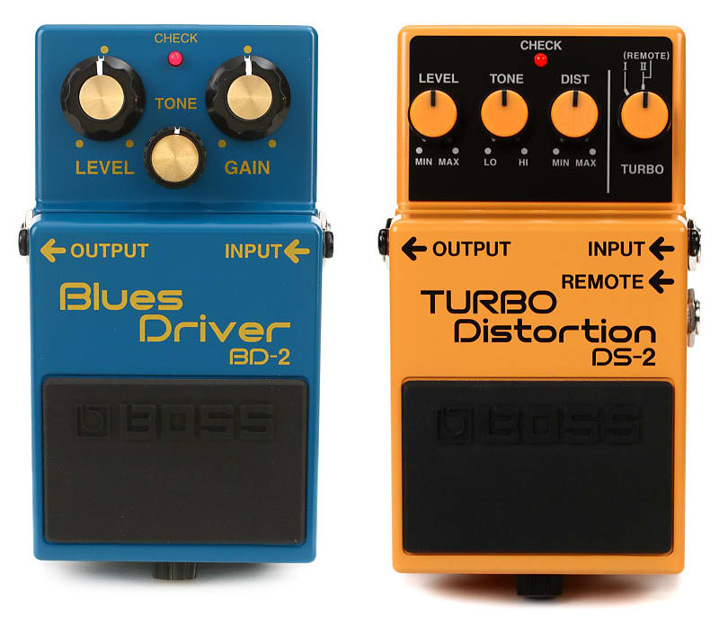 Boss BD-2 Blues Driver Pedal Bundle with Boss DS-2 Turbo | Reverb