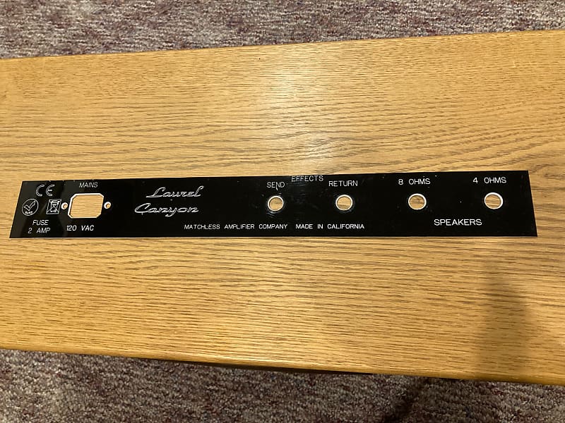 Matchless Laurel Canyon Back Control Panel - 2021 Black | Reverb