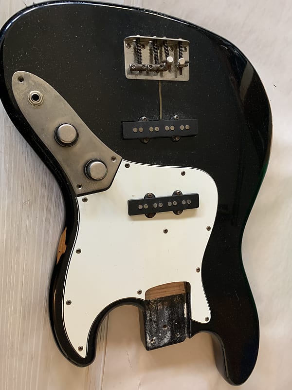 Fender Jazz Bass stacked pots body black vintage?? | Reverb